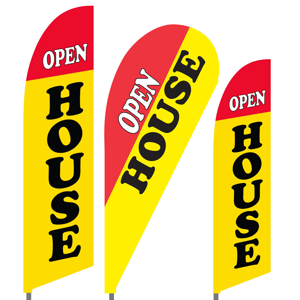 Open House Feather Flag Set | Free Shipping | Tex Visions