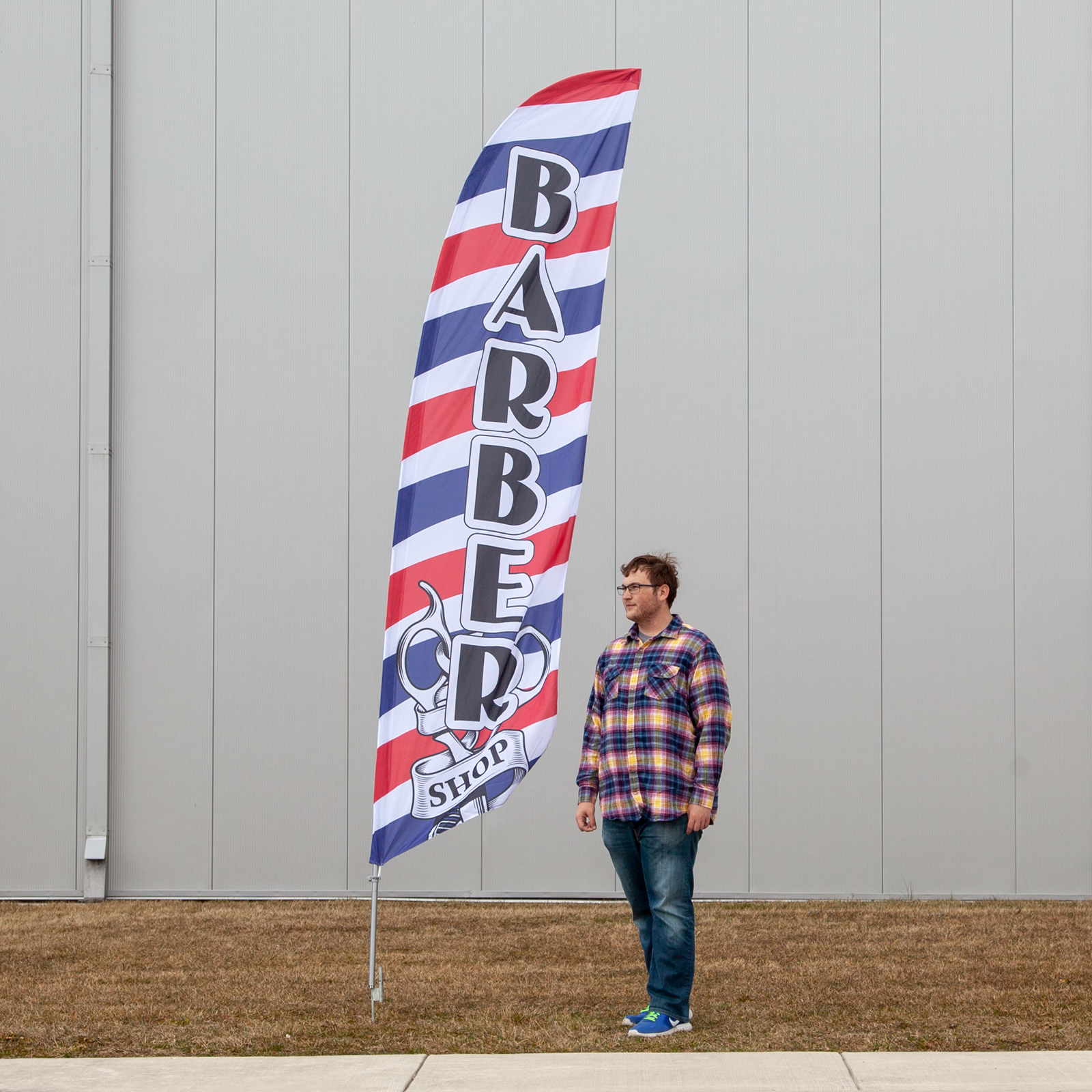 Barber Shop Feather Flag | Free Shipping | Tex Visions