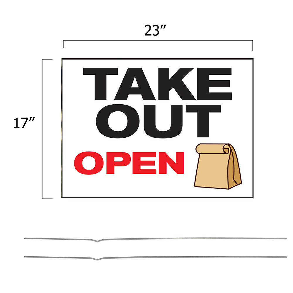 Take Out Sign | Free Shipping | Tex Visions