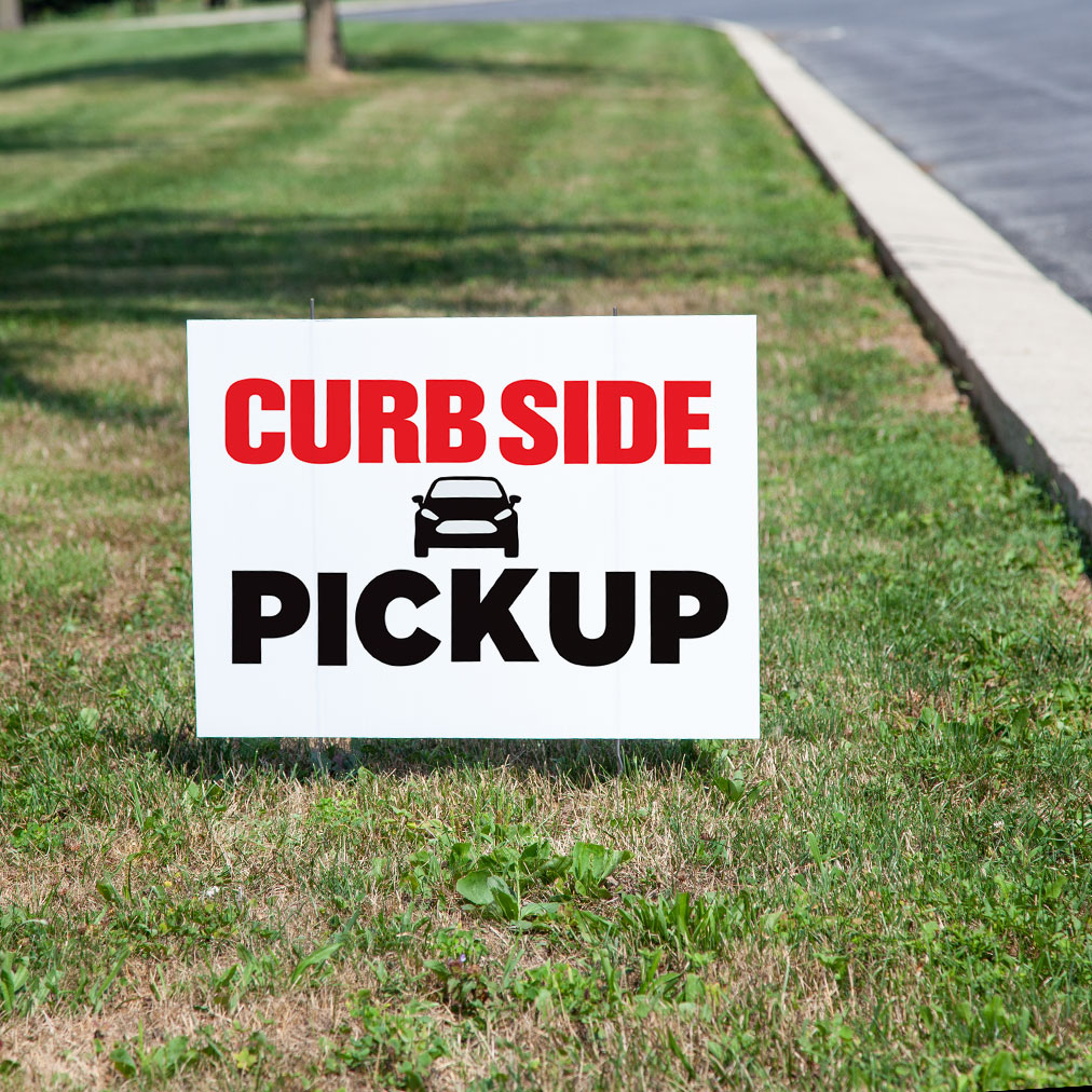 Curbside Pickup Sign | Free Shipping | Tex Visions