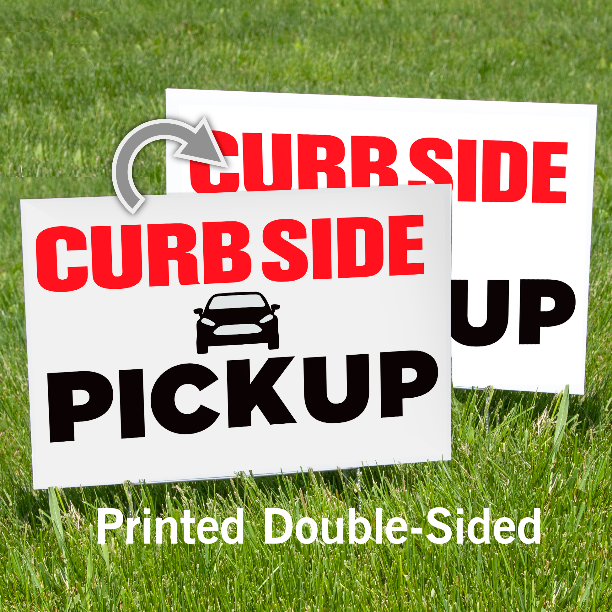 Curbside Pickup Sign | Free Shipping | Tex Visions