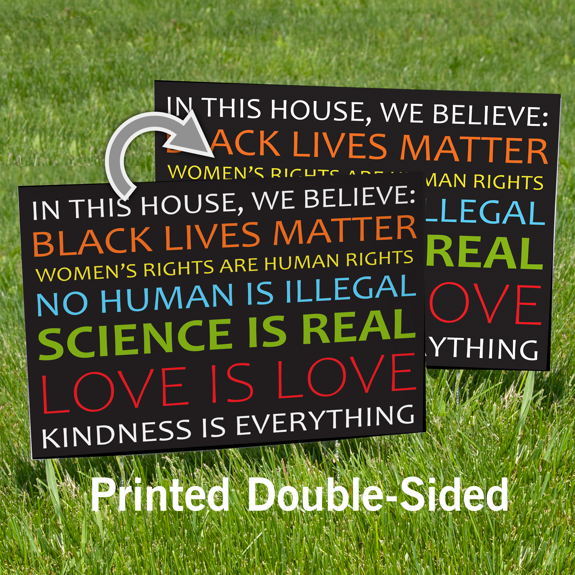 In This House, We Believe Yard Sign | Free Shipping | TV