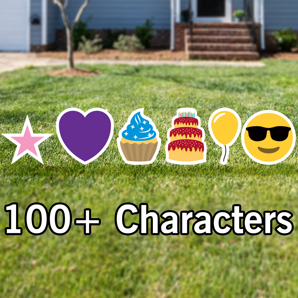 Emoji Yard Signs - 100+ Emojis | Free Shipping | TV
