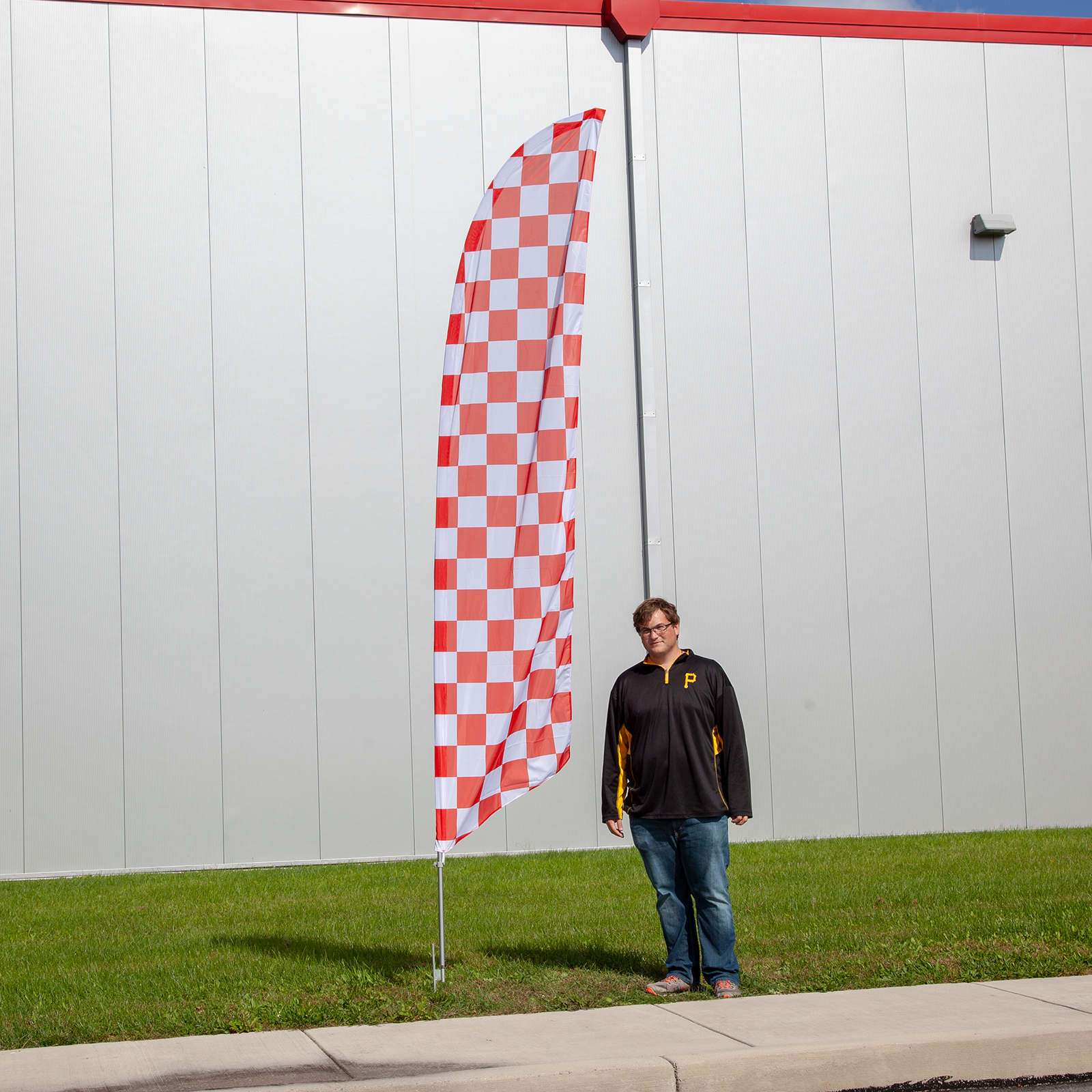 Checkered Feather Flag Set | Tex Visions