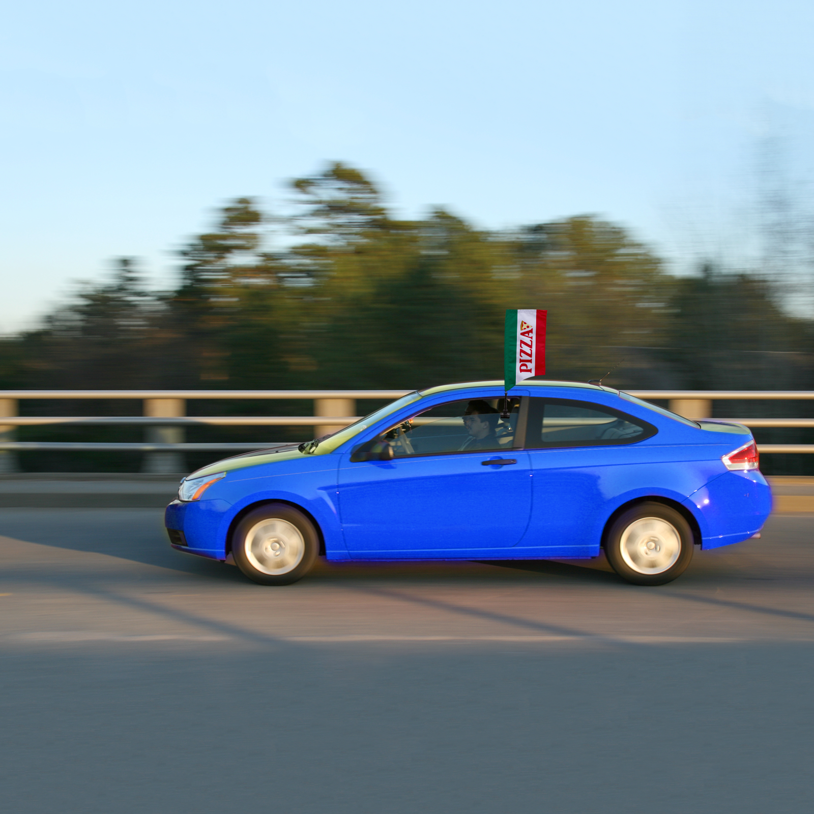 Car Rectangular Curve Flag | Tex Visions